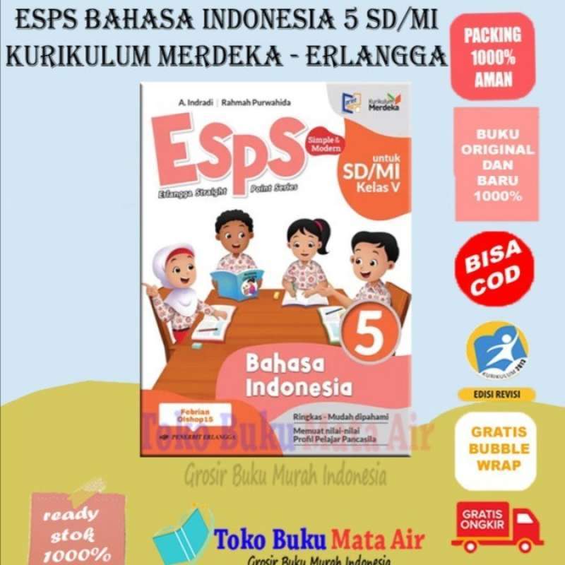 Promo Esps Bahasa Indonesia Sd/mi Kelas 1 2 3 4 5 6 Kur. Merdeka - Erlangga Diskon 23% Di Seller ...