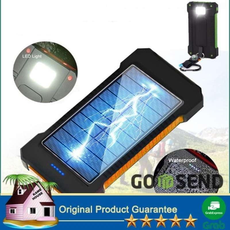Promo Power Bank Solar Power Led Light Usb 20000mah Cahaya Matahari ...