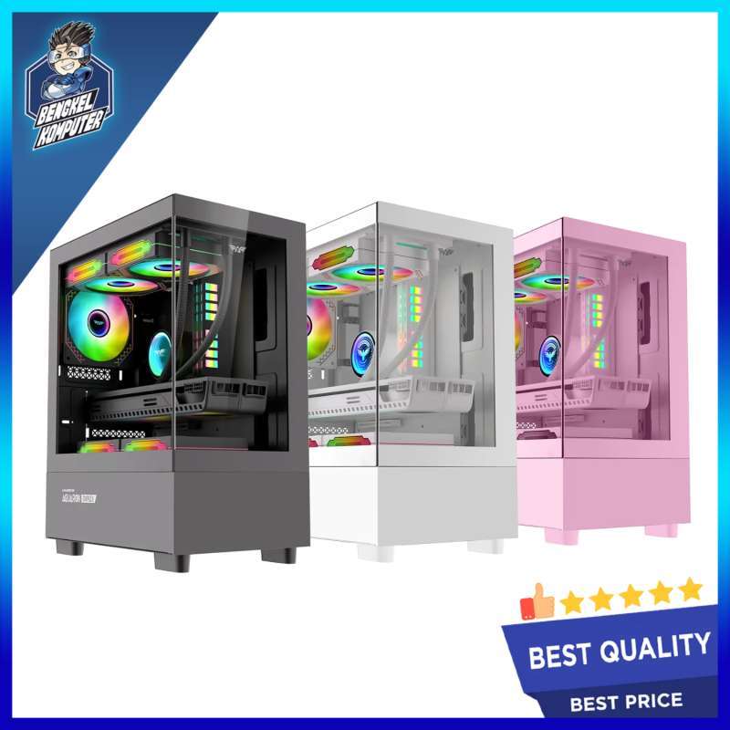 Jual Casing Pc Armaggeddon Aquaron Duplex Include 3 Fan Rgb - Pink Di ...