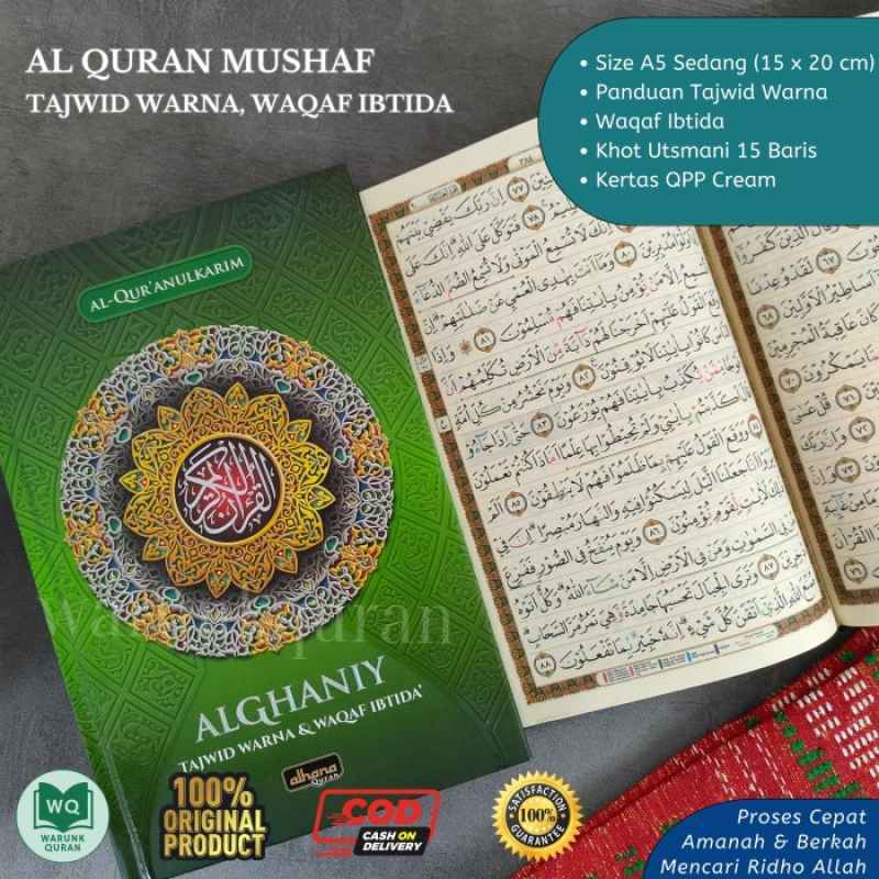 Promo Bisa Cod Q201 Al Quran Al Ghaniy Mushaf Tajwid Warna Waqaf Ibtida ...