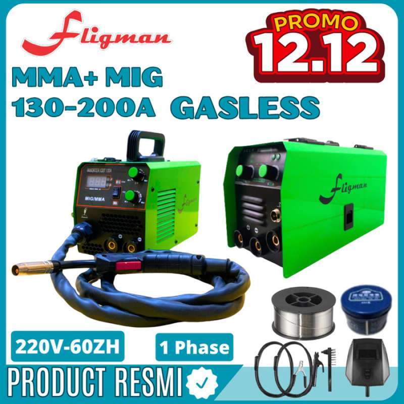 Promo Mesin Las Mig | Fligman Las Listrik Inverter Mma Igbt 200a Gasless Diskon 23% Di Seller ...