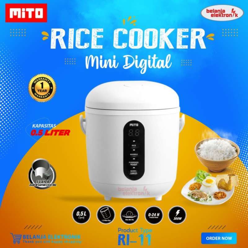 Promo Magic Com Rice Cooker Mini Digital 0.5 Liter Mito R11 Diskon 16% ...
