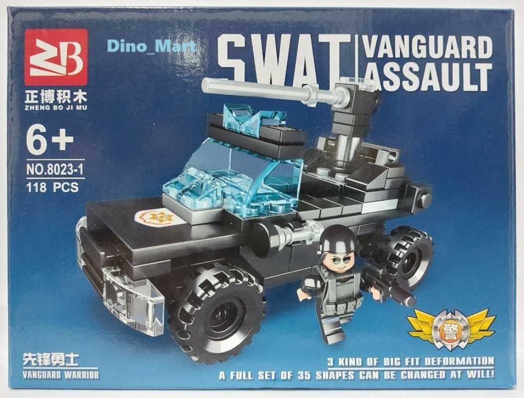 Promo Brick Polisi Karakter Dan Kendaraan Swat Vanguard 8 In 1 ...