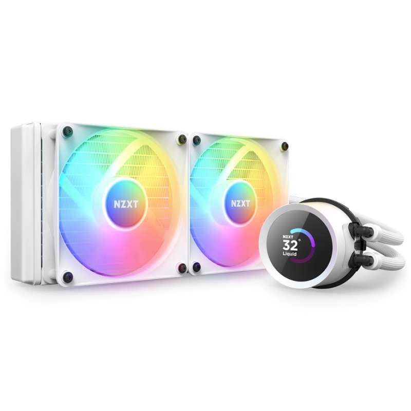 Jual Nzxt Kraken 240 Rgb Black / White 240mm Aio Liquid Cooler With Lcd ...