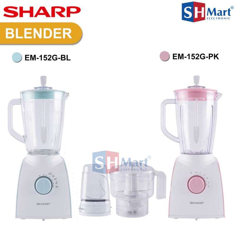 Jual Blender Kaca Sharp Kapasitas 1,5 Liter Em-152g Bl/pk Garansi Resmi Di Seller Shmart ...