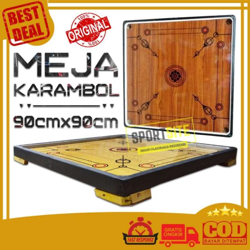 Promo Meja Papan Karambol Besar Free Biji Dan Bubuk Kristal. Board Games Diskon 50% Di Seller ...