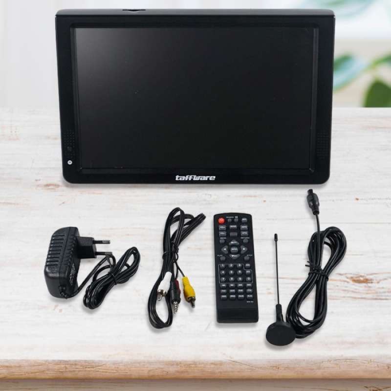 Promo Portable Tv Digital Monitor Tv 12 Inch Dvb-t2 Hitam D12 Taffware ...