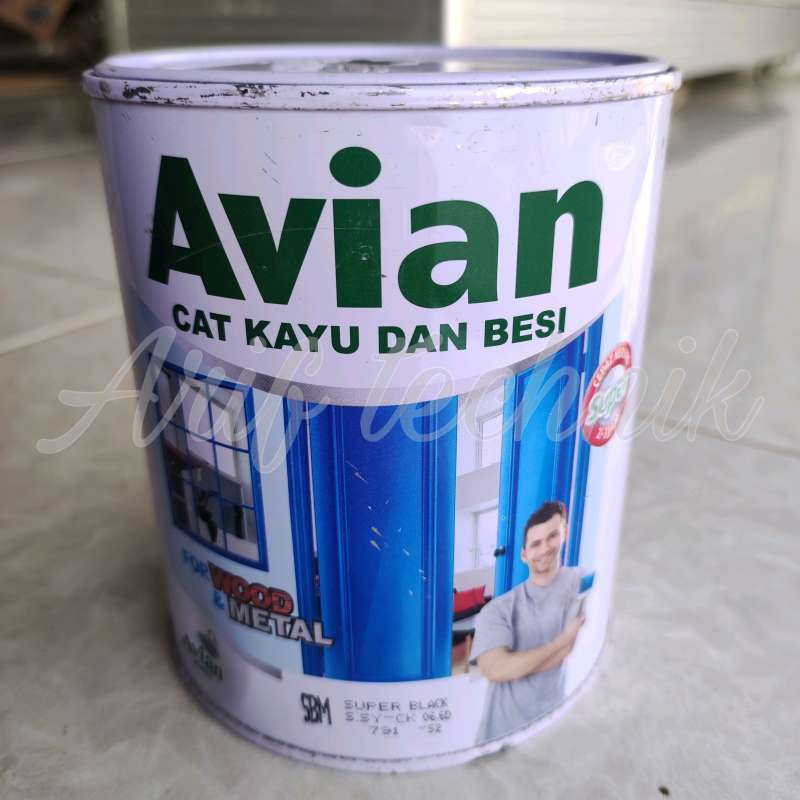 Jual Cat Minyak Avian 1kg Sbm Super Black Matt / Cat Avian Hitam Doff ...
