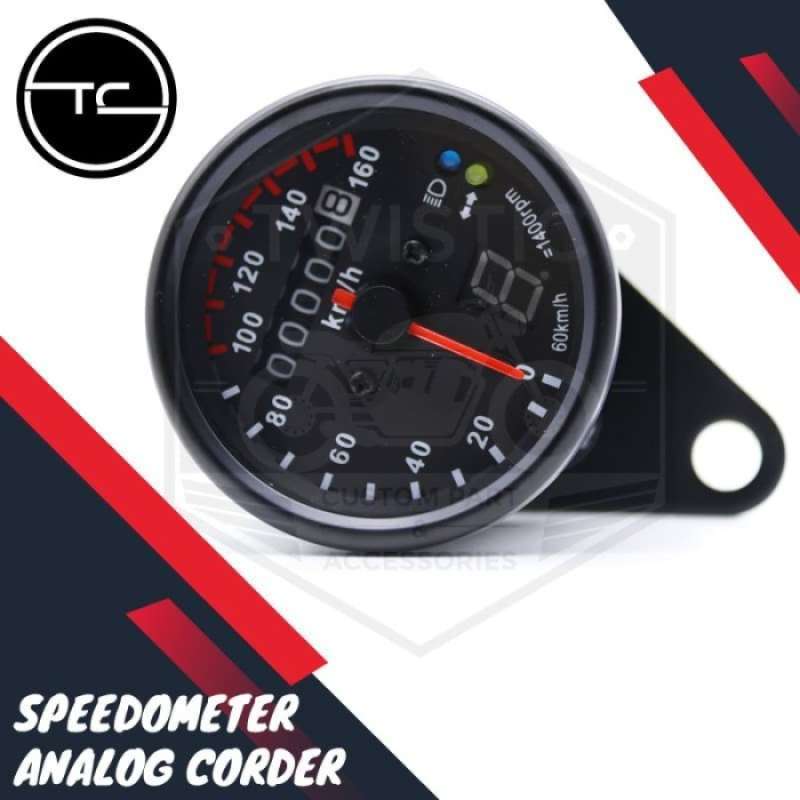 Promo Speedometer Analog Corder Motor Custom Tracker Caferacer Japstyle ...
