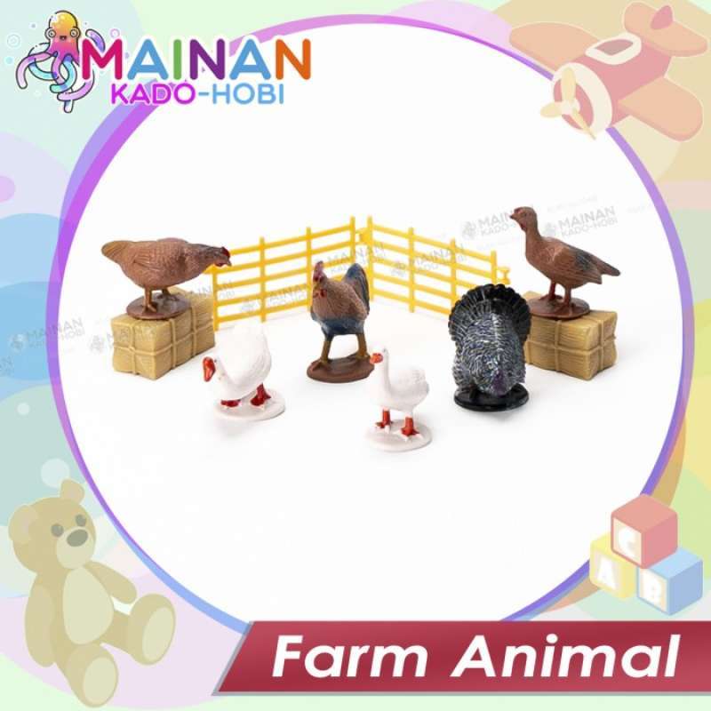 Jual Mainan Anak Boneka Binatang Miniatur Hewan Ternak Farm Animal Di ...