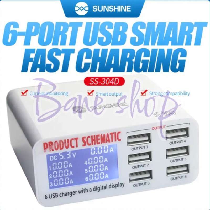 Promo Usb Adaptor Smart Charger Sunshine Ss-304d 6 Port Usb Diskon 50% ...