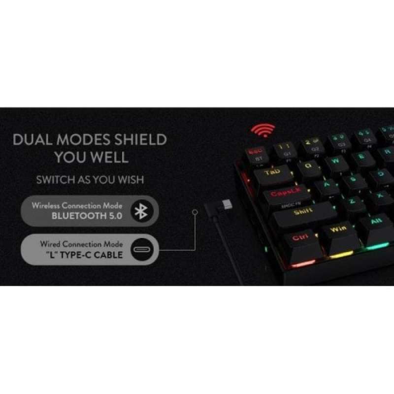 Promo 100% Produk Ori Keyboard Redragon Mechanical 60% Tkl Type-c ...