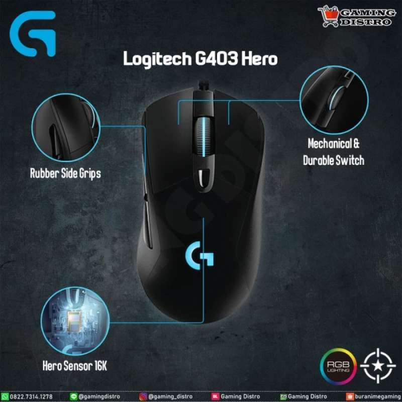 Logitech G403 - Harga Terbaru Juli 2024 & Gratis Ongkir | Blibli