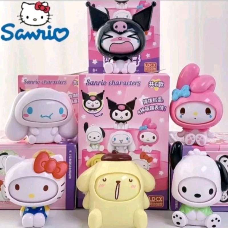 Jual Bisa Pilih Sanrio Face Changing Swap Blind Box Blind Ball Confirmed Kuromi Pompompurin My ...