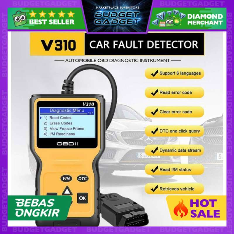 Promo Alat Obd2 Pembaca Kode Diagnostik Mobil Otomotif - V310 Diskon 22% Di Seller Toplets Shop ...