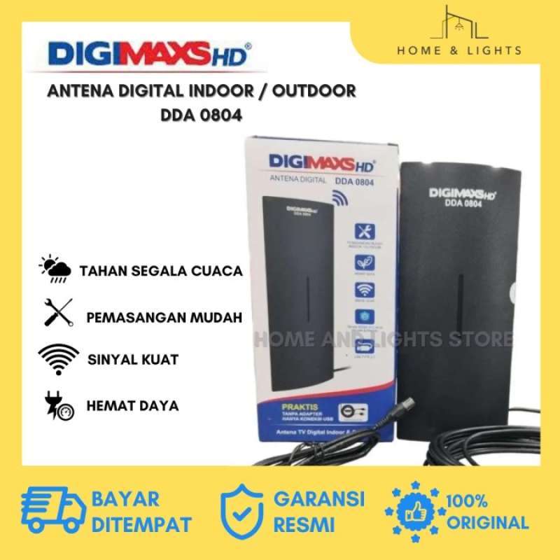 Promo Digimaxs Dda 0804 Usb Antena Tv Digital Hd Kabel 8m Indoor ...