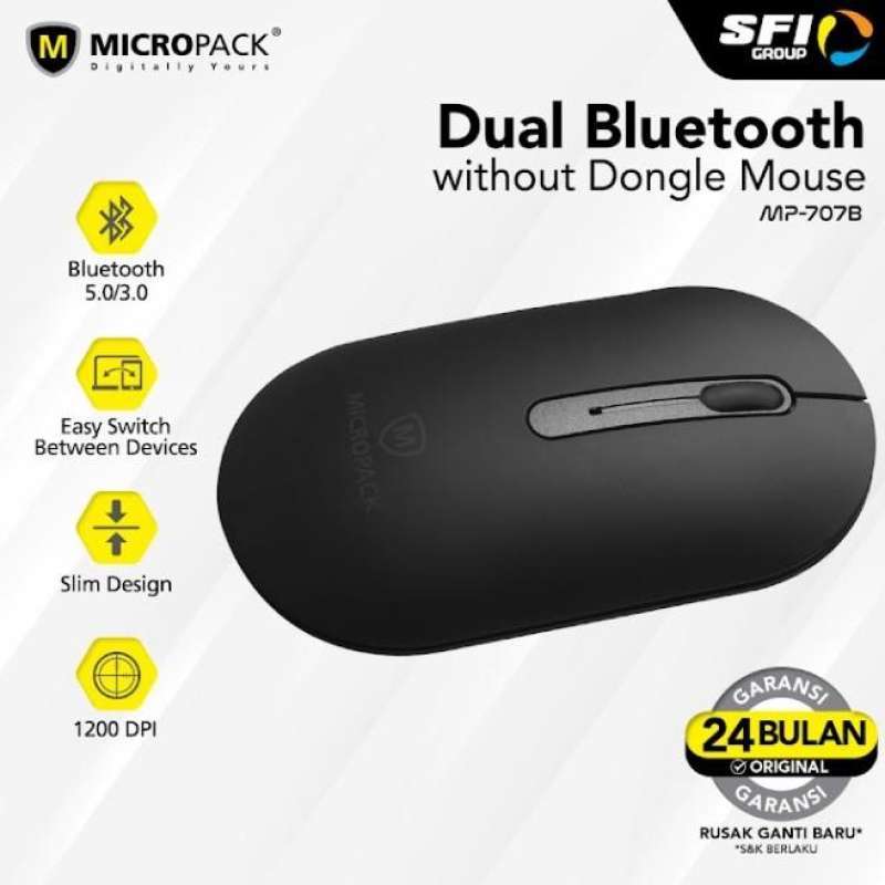 Jual Mouse Micropack Inspire Bluetooth Mp 707b + Adjustable Dpi Mp707b Di Seller Tunggal ...