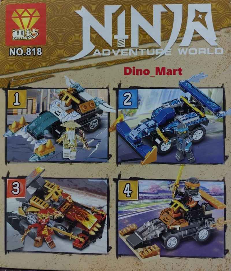 Promo Brick Ninja Mobil Dan Karakter Adventure World Pull Back 818 ...