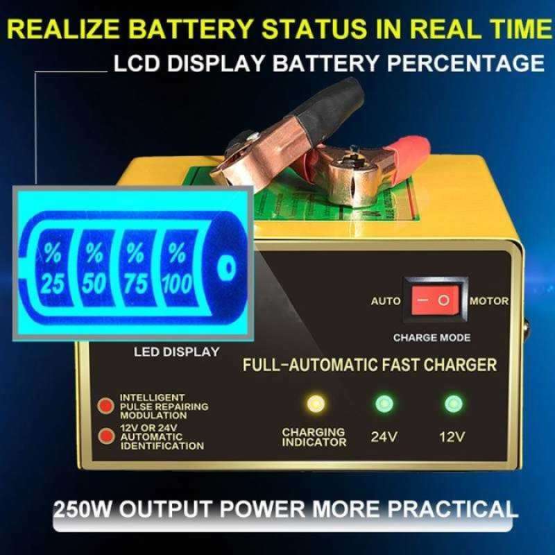 Promo Carger Aki Mobil Dan Motor Charger Aki Bolaimei 250w 12v/24v ...