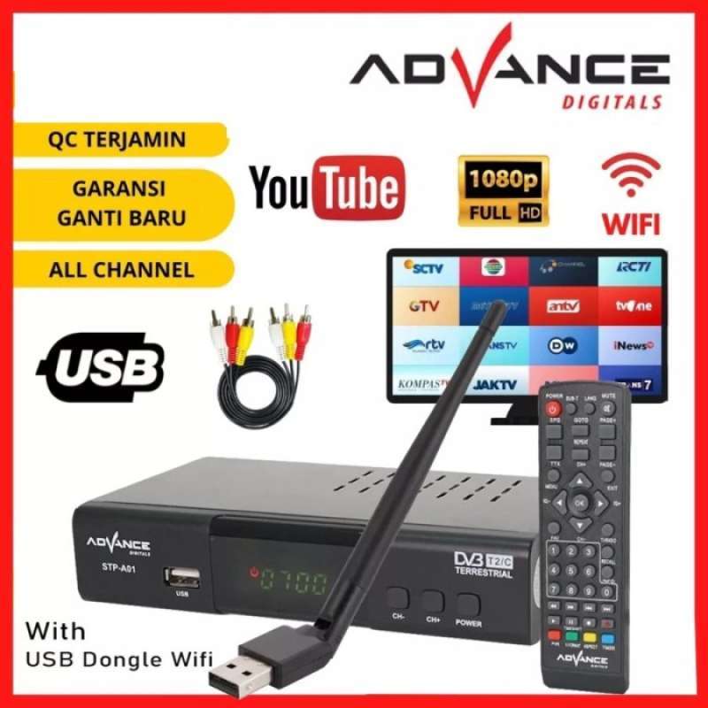 Jual Advance Stp-a01 Set Top Box Tv Digital Receiver -stb Free Dongle Di Seller Noelle ...