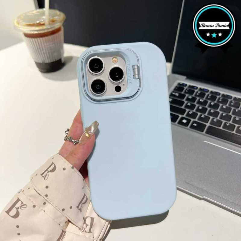 Jual Softcase Silikon Case Procamera Stand For Ipone Pro Max Maca Stand Soft Blue
