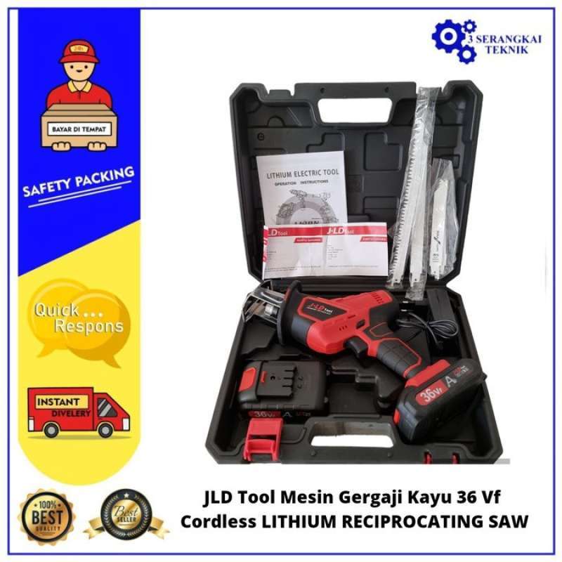 Promo Jld Tool Mesin Gergaji Kayu 36 Volt Cordless Lithium ...
