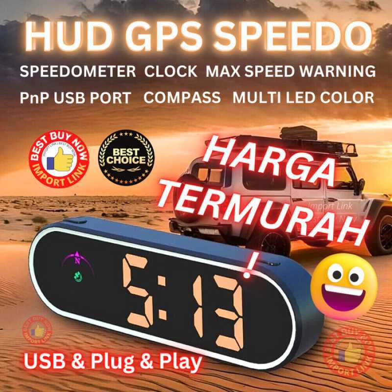 Promo Car Hud Usb Speedometer Gps Compass Speedo Meter Max Speeding Alarm Diskon 8% Di Seller ...