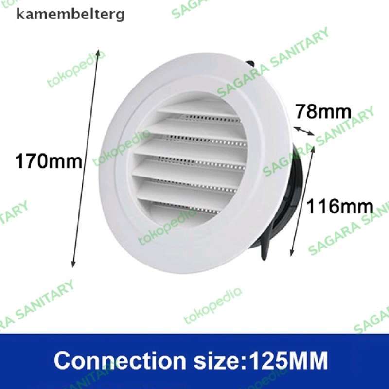 Promo Tutup Ventilasi Udara Bulat 5 In Abs Wall Air Vent Grill Ac ...