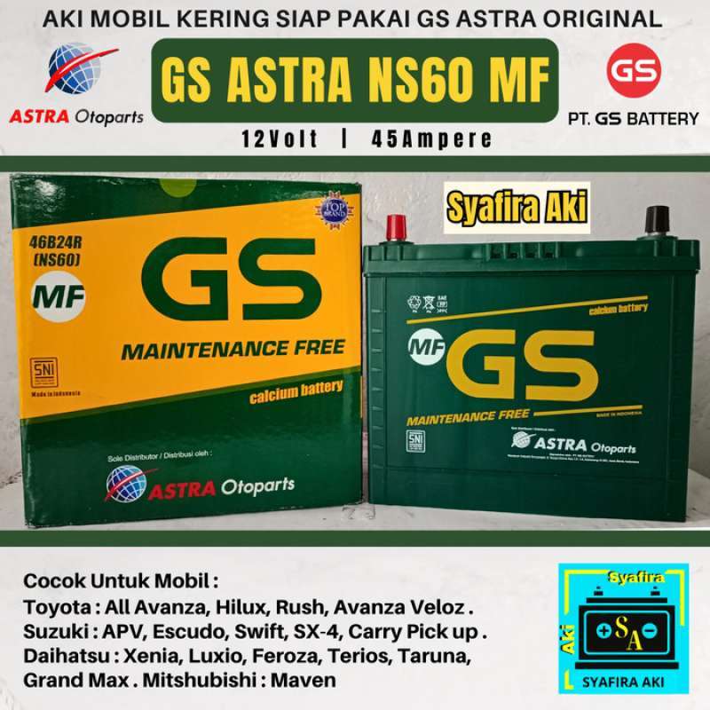 Promo Aki Mobil Ns60 Xenia Gs Astra 12v / 45a Diskon 7% Di Seller Toplets Shop - Cengkareng ...