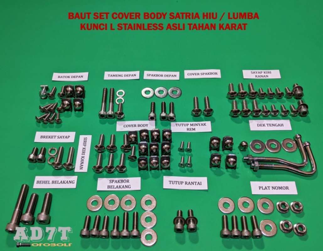 Promo Baut Body Suzuki Satria Ru/hiu Lscm Kumci L Full Stainless Diskon ...