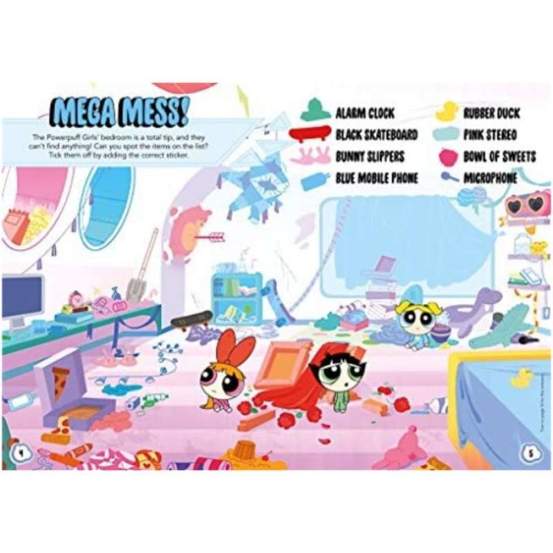 Promo Power Puff Girls Super Sticker Fun Activity Book Buku Stiker ...