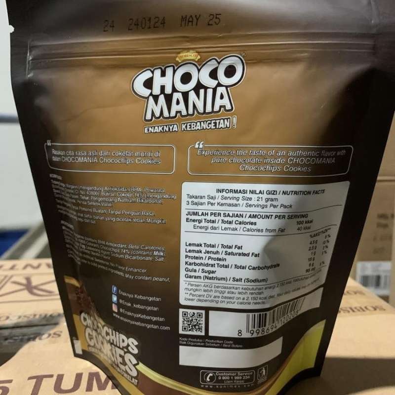 Jual Chocomania Chocolate Chip Cookies Kemasan Pouch Di Seller ...