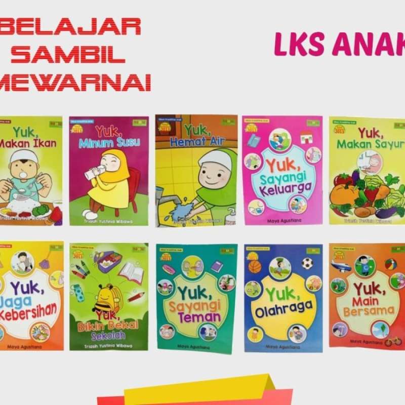 Promo Buku Bimbingan Latihan Anak Lks Tk Islam / Paud/ Mewarnai/membaca ...