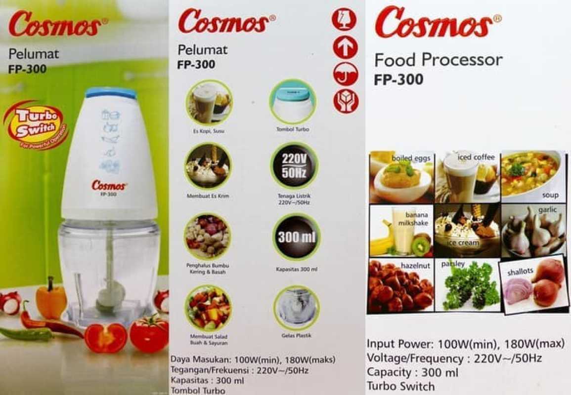 Jual Blender Mini Penghalus Food Processor Cosmos Fp 300 Di Seller ...