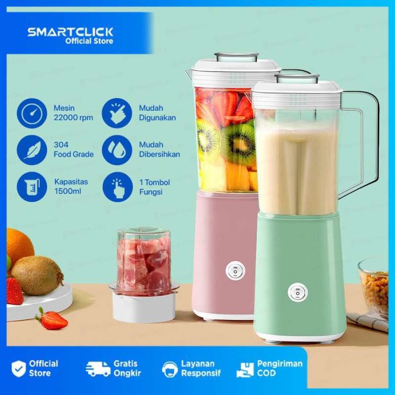 Jual Smartclick Blender Jus Buah 2 In 1 1.5l Chopper Dan Grinder Food Grade Di Seller Noelle ...