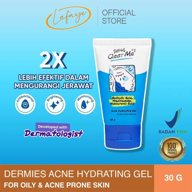 Jual Dermies Clear Me Moisturizer Acne Hydrating Gel For Oily & Acne Prone Skin 30 G - Pelembab ...