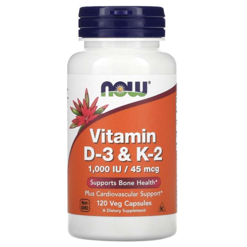 Promo Vitamin D3 & K-2 Now Foods Isi 120 Ready Stok Diskon 33% Di ...