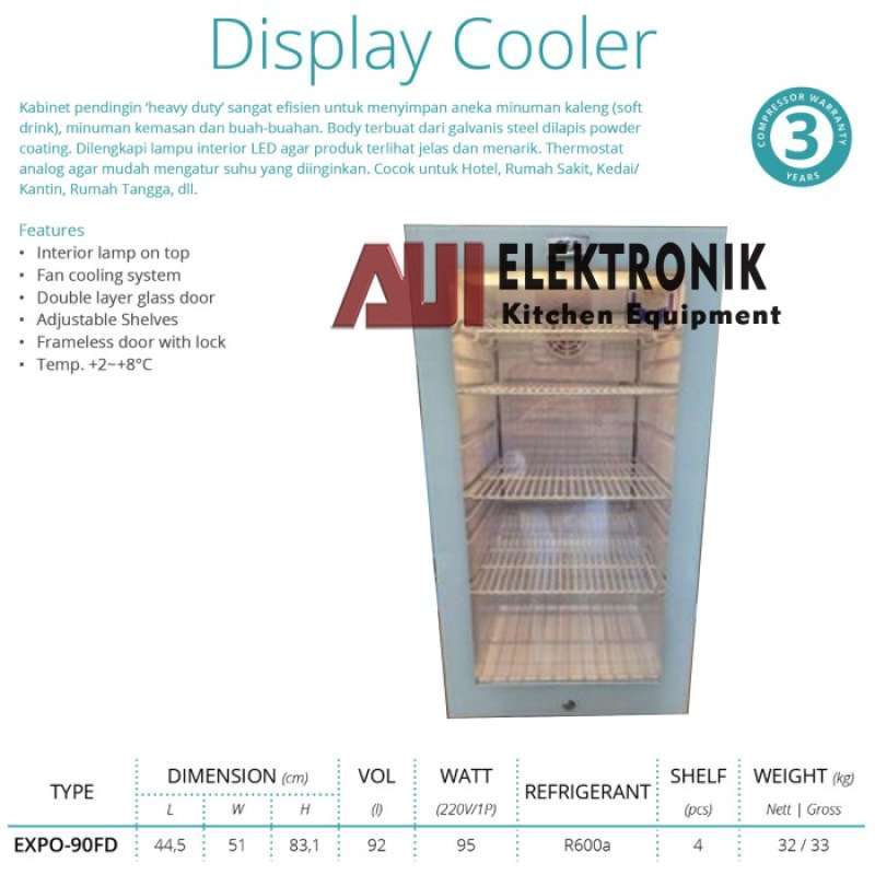Promo Gea Expo-90fd Display Cooler/display Chiller/showcase Diskon 23% ...