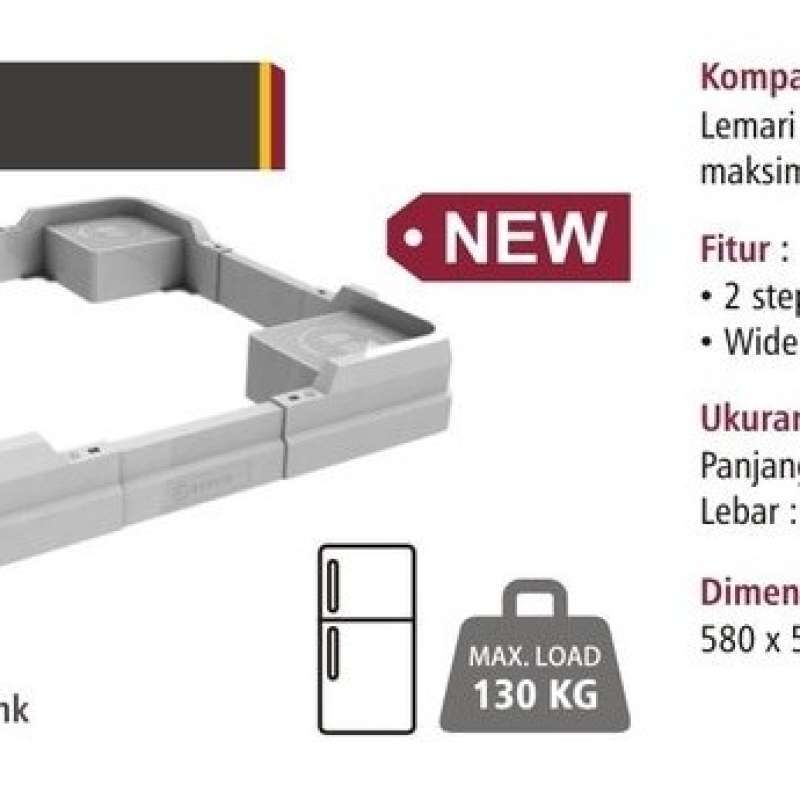 Promo Bervin Bos-70, Tatakan Kulkas / Mesin Cuci 1 Tabung Diskon 23% Di ...