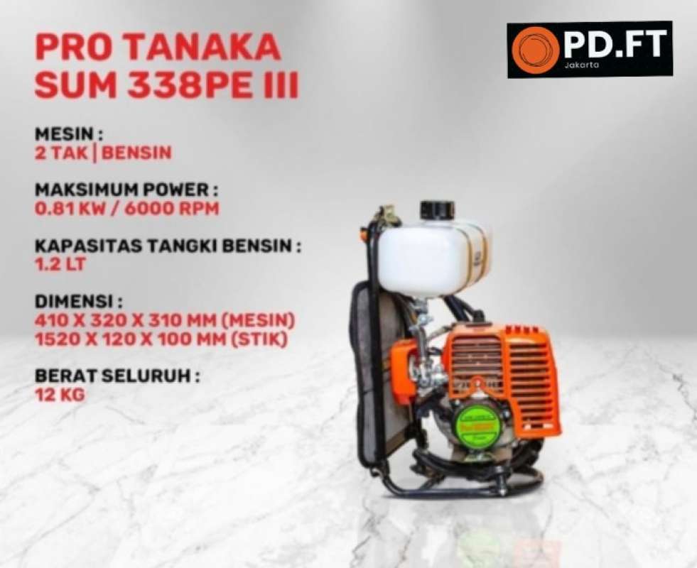 Promo Mesin Potong Rumput Pro-tanaka Sum 338 Pe Iii Terbaik Diskon 5% ...