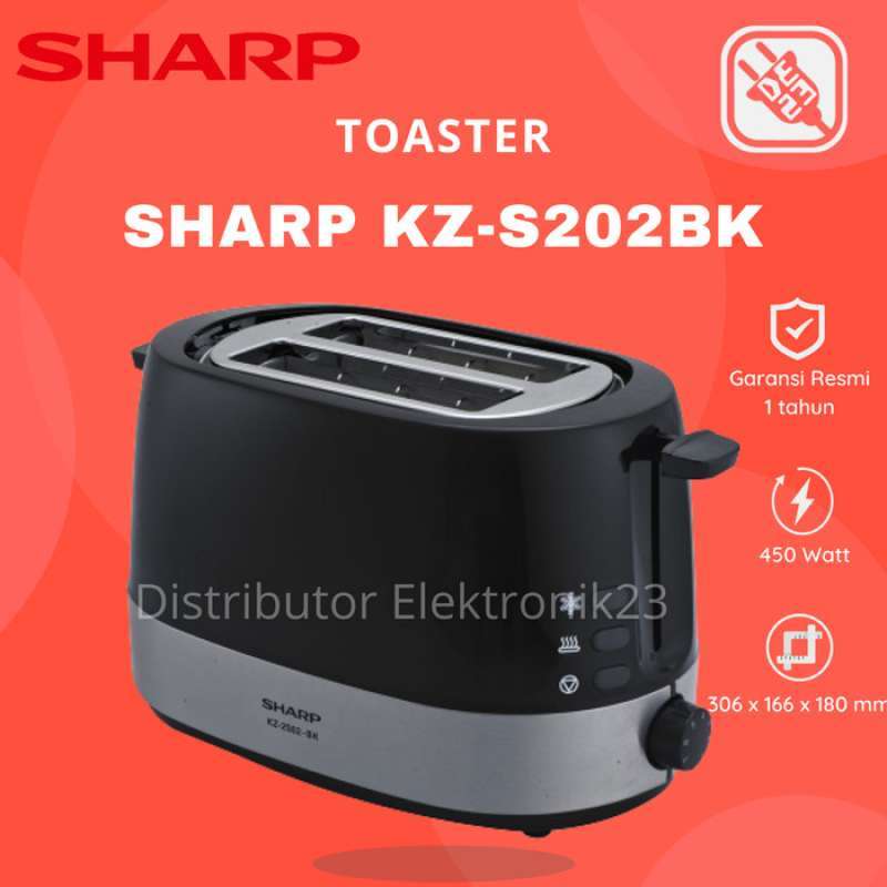 Jual Sharp Toaster Pop Up Low Watt Kz-2s02 Pemanggang Roti Bakar ...