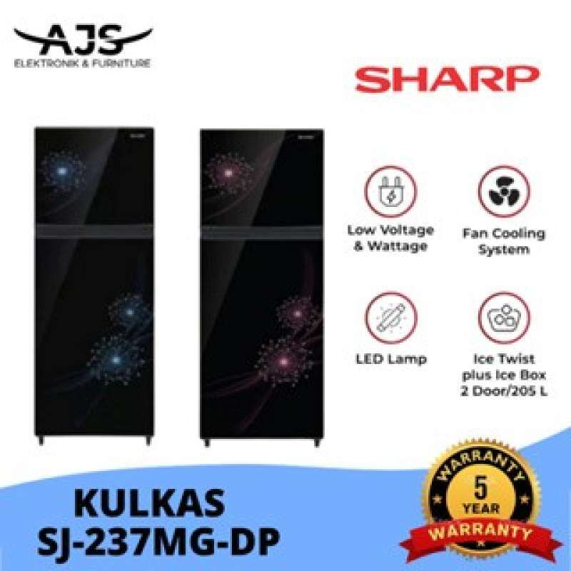 Promo Kulkas 2 Pintu Sharp Sjx 237 Mg No Frost Glossy Door 220 Liter ...