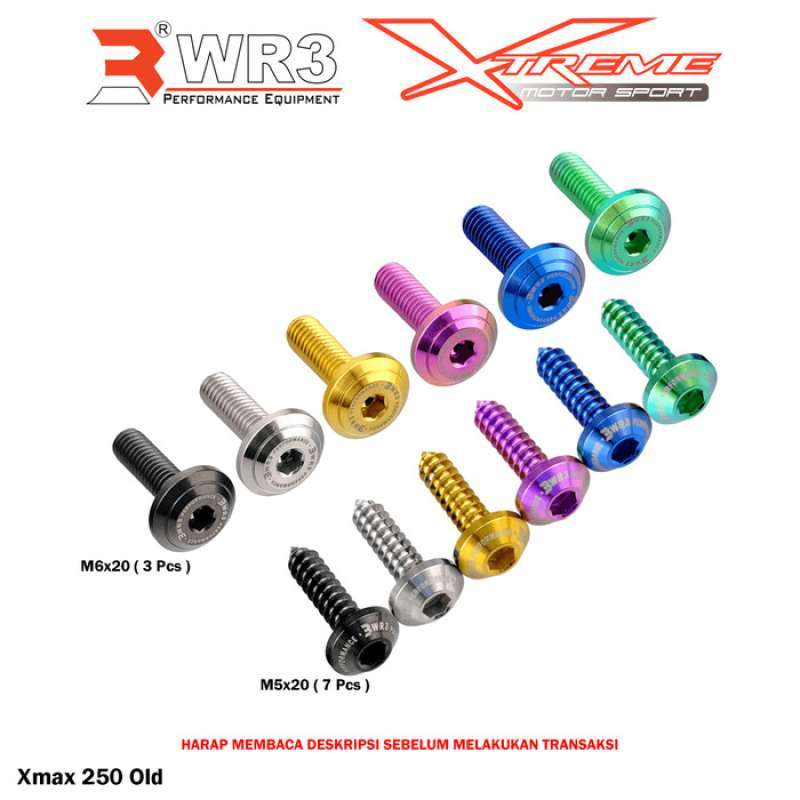 Promo Baut Titanium Wr3 Body Fairing Zx25r Ninja 250 / 150 Rr Zx636 ...