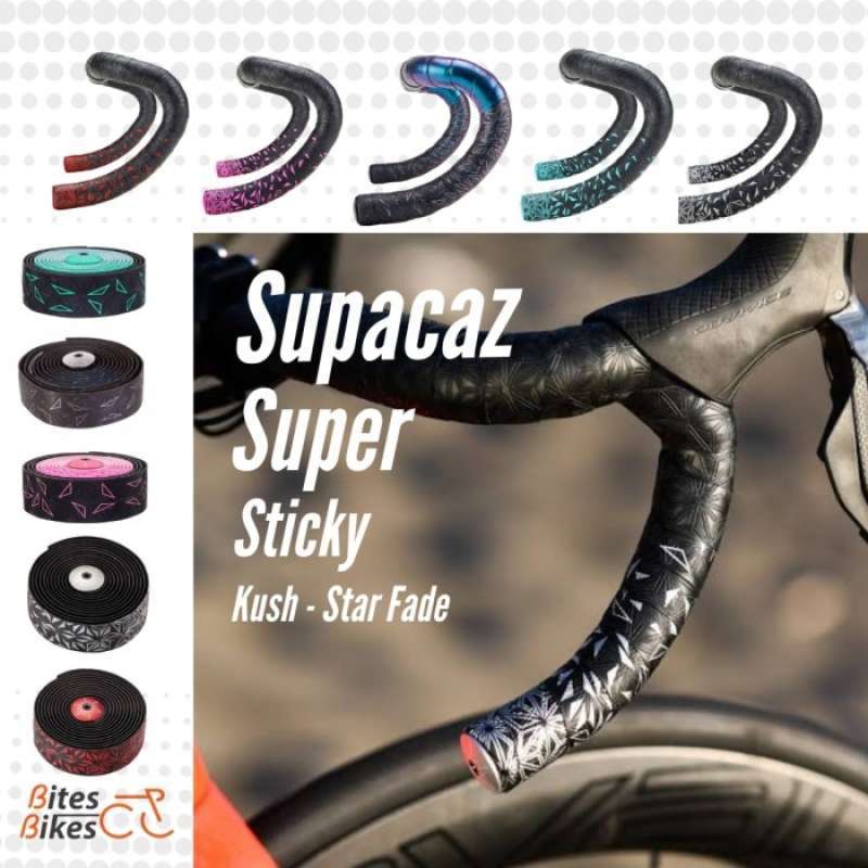 Promo Bartape Supacaz Super Sticky Kush Star Fase - Bartape Sepeda - Celeste Diskon 50% Di ...
