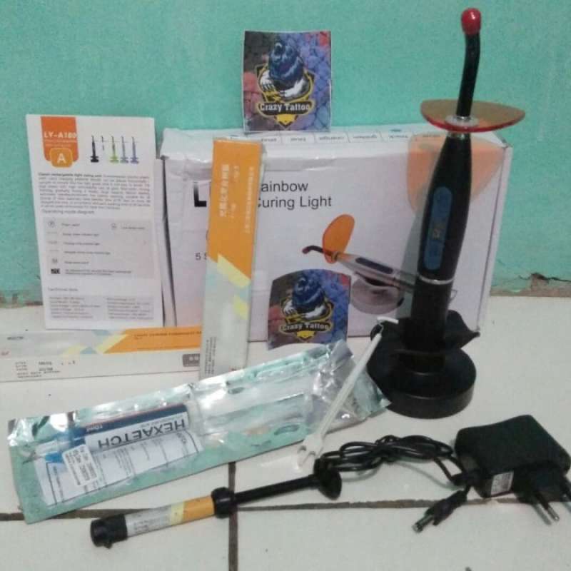 Promo Paket Lengkap Alat Laser Gigi Dental Led Curing Wireless Blue ...