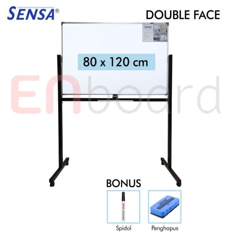 Promo Papan Tulis Whiteboard Standing Double Face Sensa 80 X 120 Cm ...
