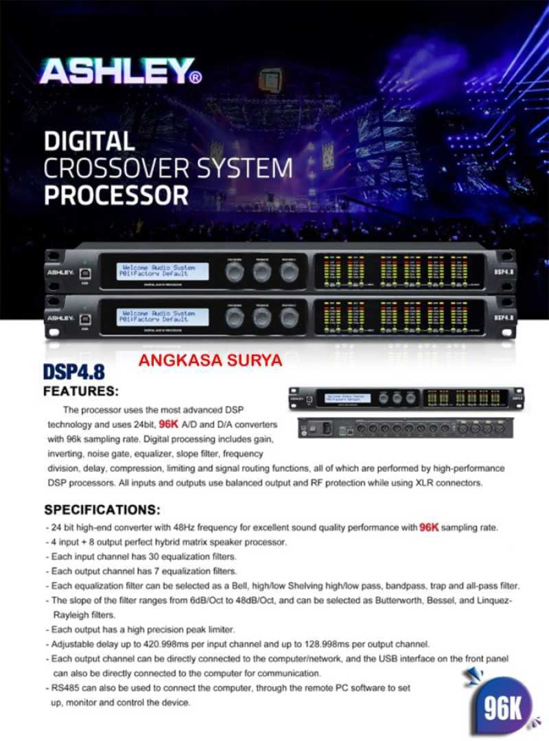 Jual Speaker Management Dlms Ashley Dsp4.8 / Dsp 4.8 Original 4 Input 8 Out - Biru Di Seller ...