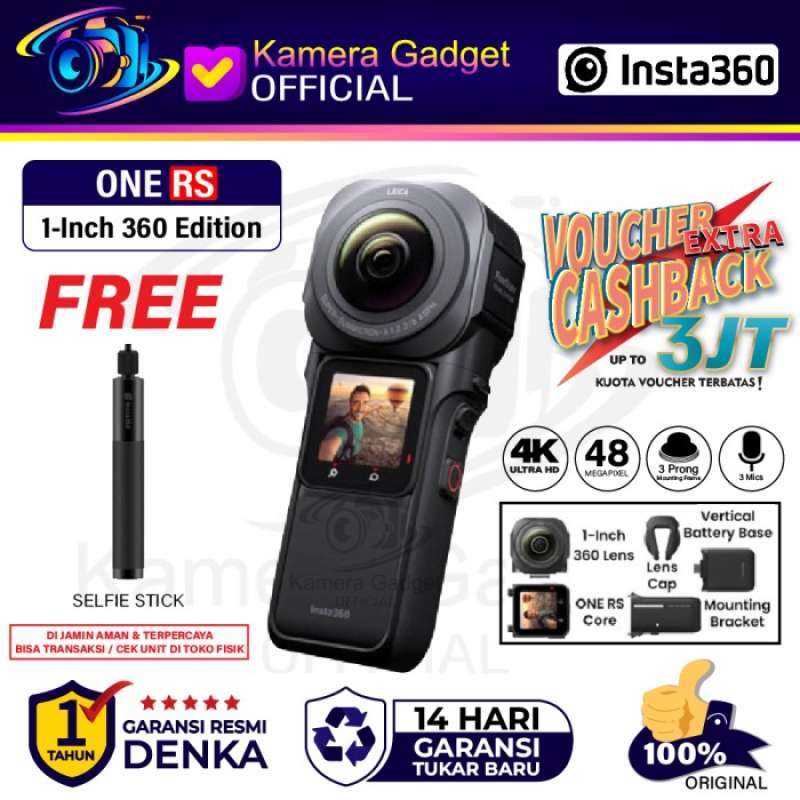 Jual Insta360 One Rs 1 Inch 360 Edition Camera Garansi Resmi Insta 360 - Pkt Tripod Mini Di ...