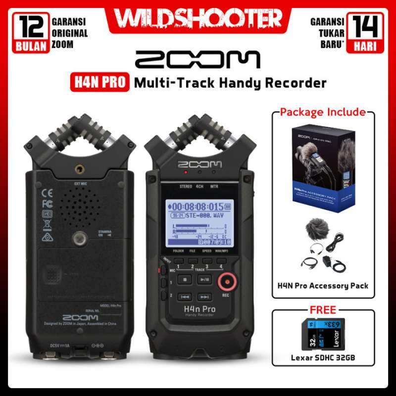 Promo Zoom H4n Pro 4-input / 4-track Handy Recorder Diskon 50% Di ...