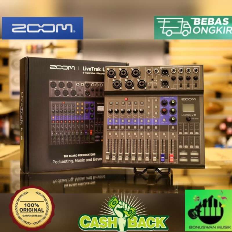 Promo Zoom L-8 / L8 Livetrak 8-track Mixer/recorder Diskon 50% Di ...